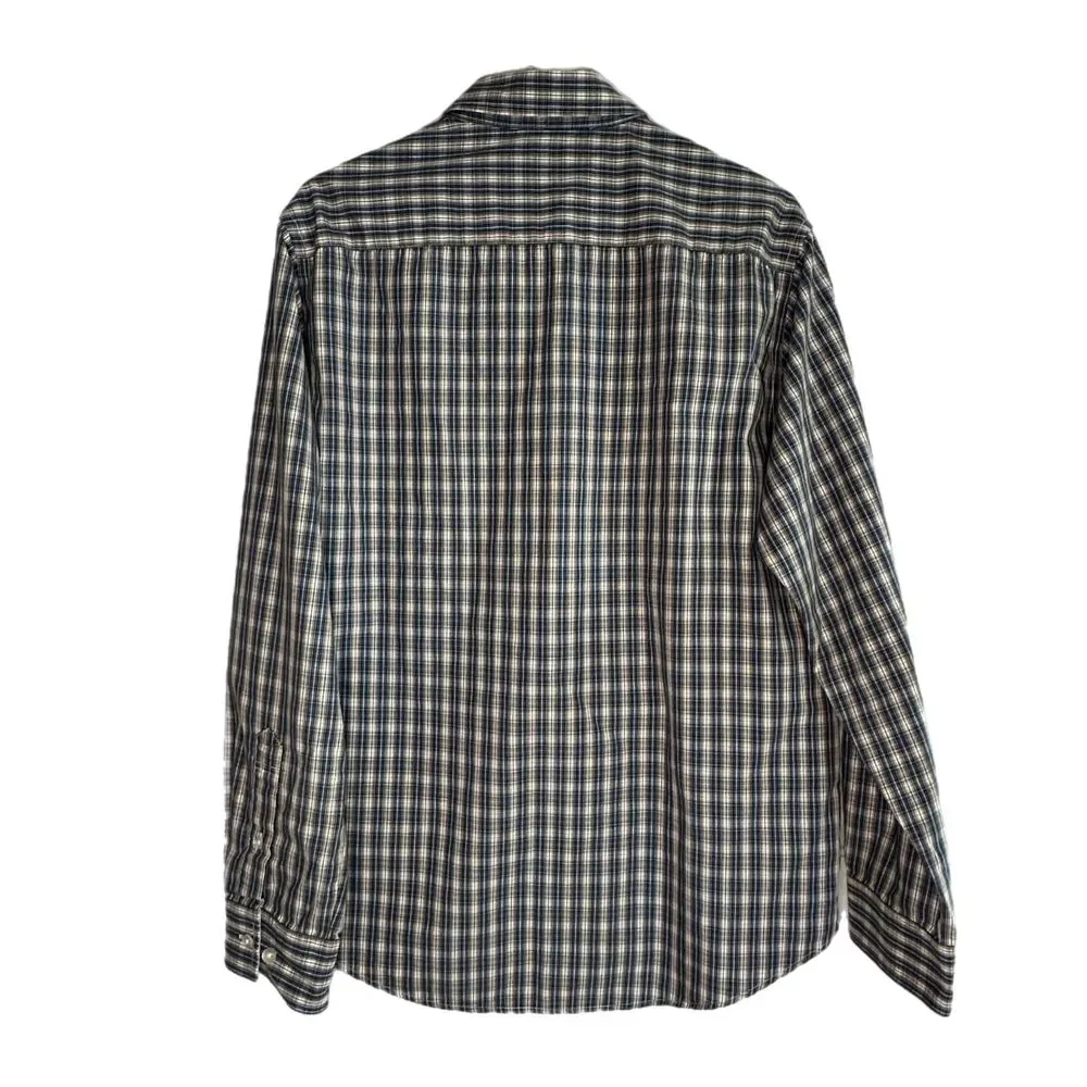croft & barrow | Shirts | C22 Croft Barrow Blue And Orange Plaid Button ...